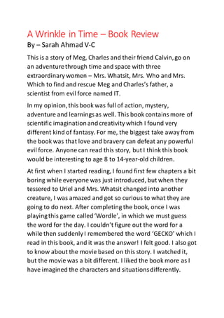 A Wrinkle in Time.docx