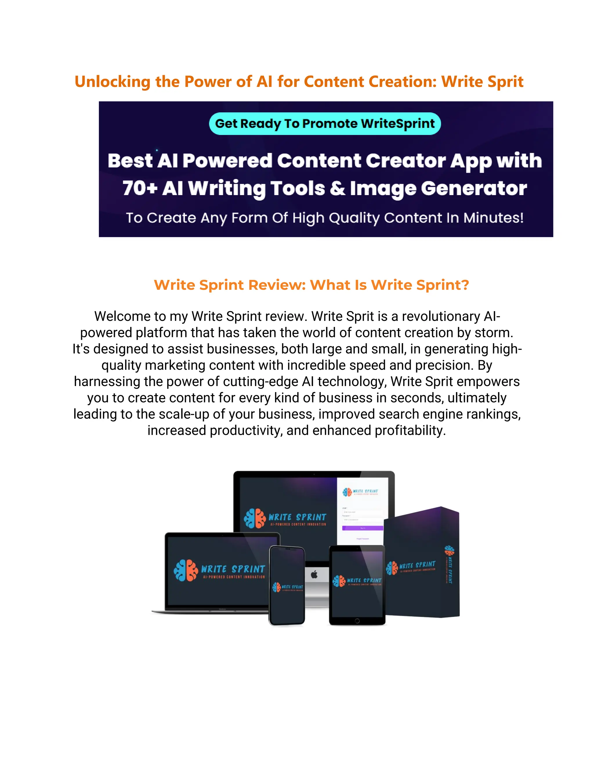 Best AI Powered Content Creator App | PDF