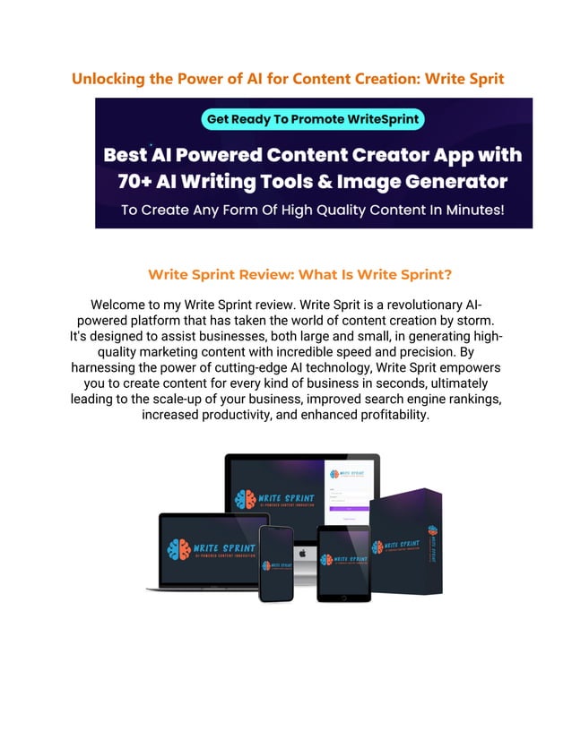 Best AI Powered Content Creator App | PDF