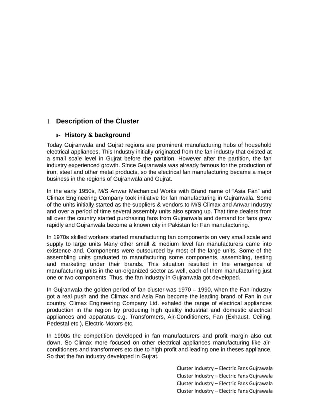 A write up on fan cluster | PDF