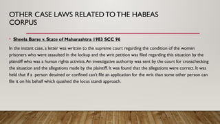 Presentation on A WRIT OF HABEAS CORPUS AND ITS.pptx
