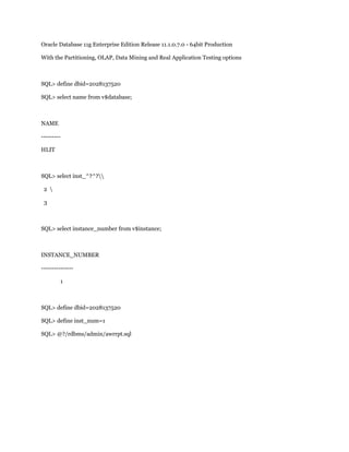 Awr report error | PDF