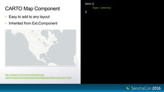 SenchaCon 2016: Integrating Geospatial Maps & Big Data Using CartoDB ...