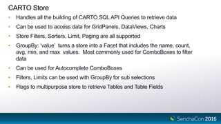 SenchaCon 2016: Integrating Geospatial Maps & Big Data Using CartoDB via Ext JS Components ...