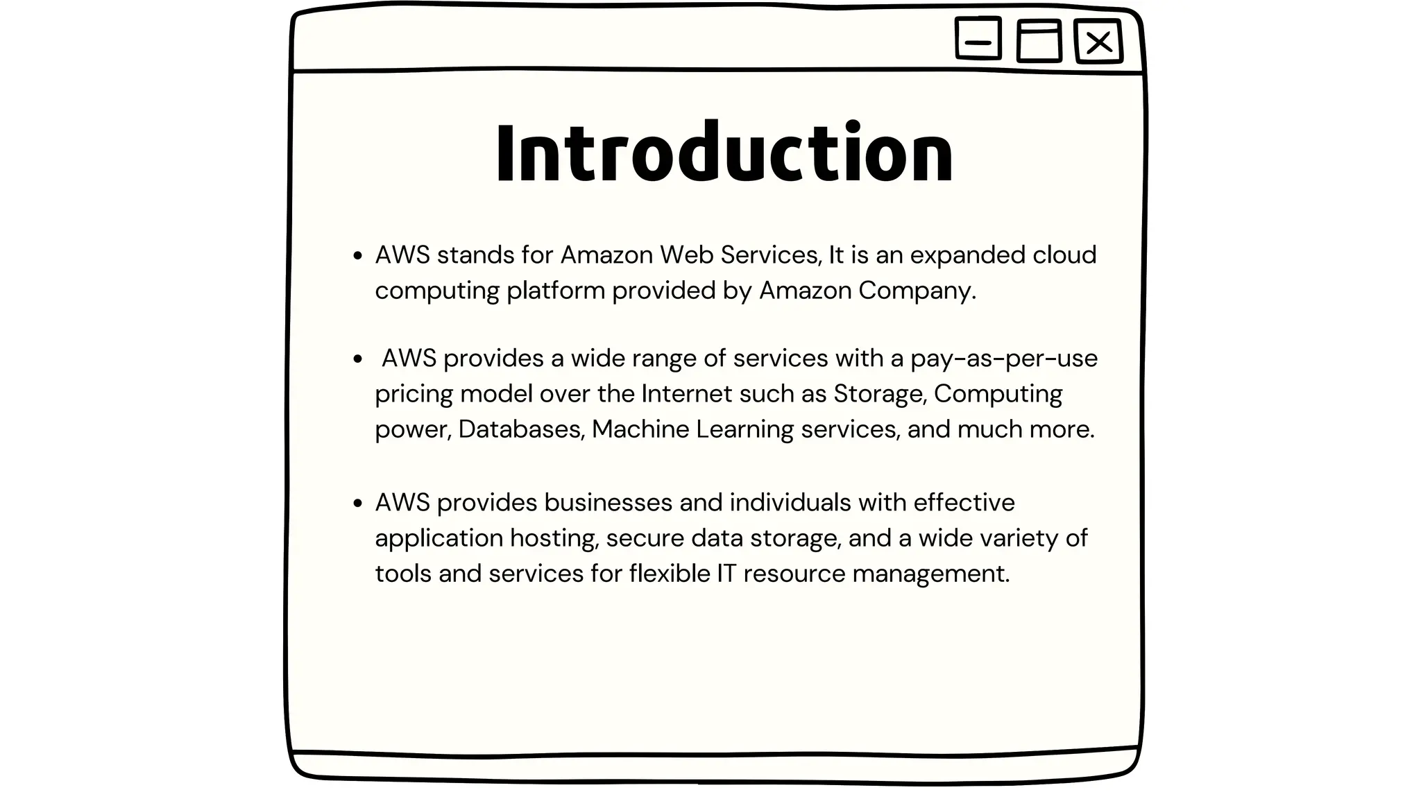 Presentation on Introduction to Amazon Web Services | PDF