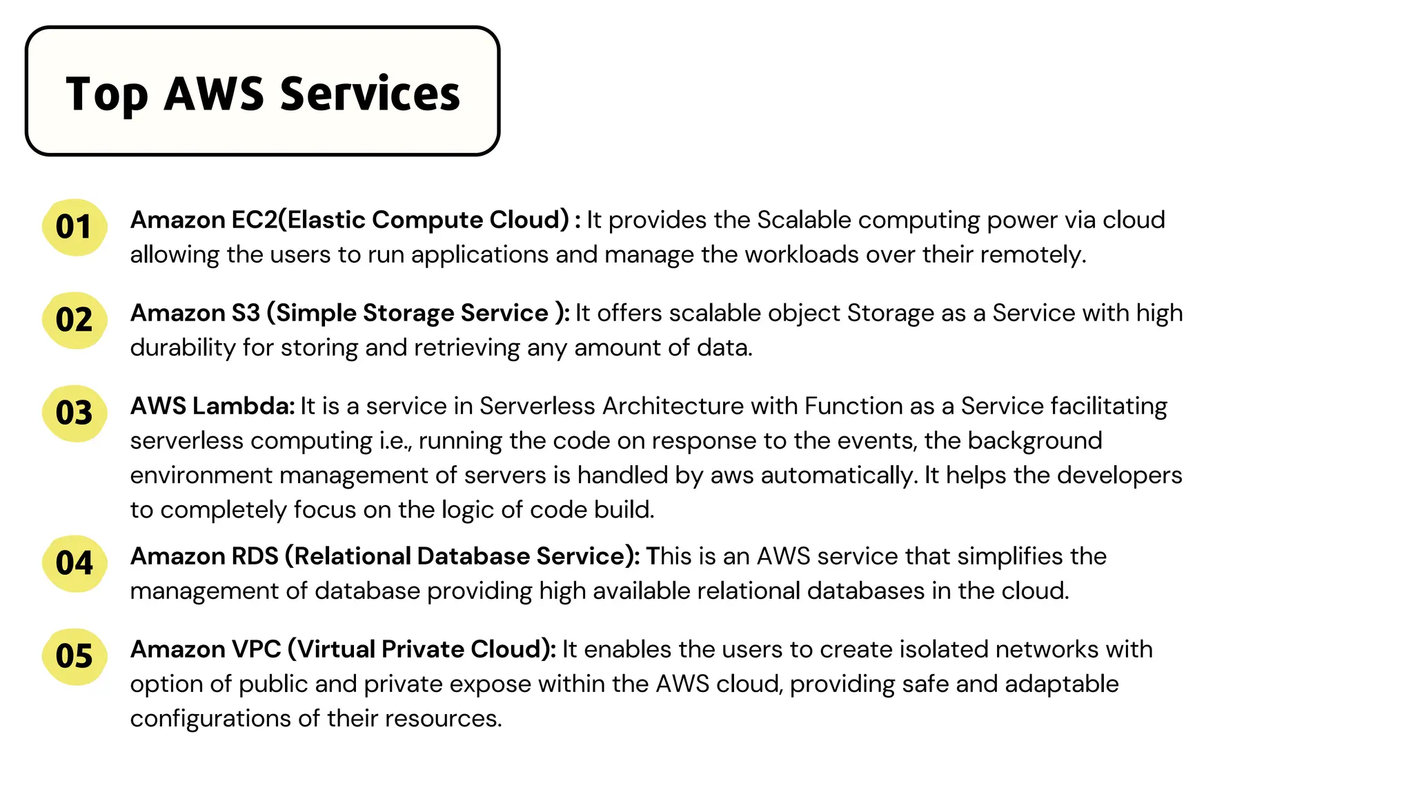 Presentation on Introduction to Amazon Web Services | PDF