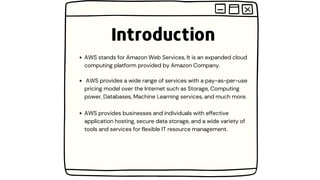 Presentation on Introduction to Amazon Web Services | PPT