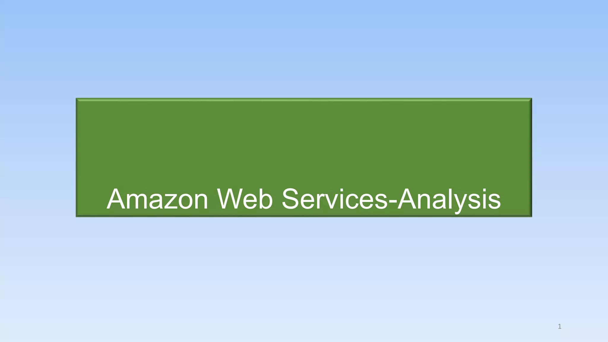 Aws business model analysis | PPTX