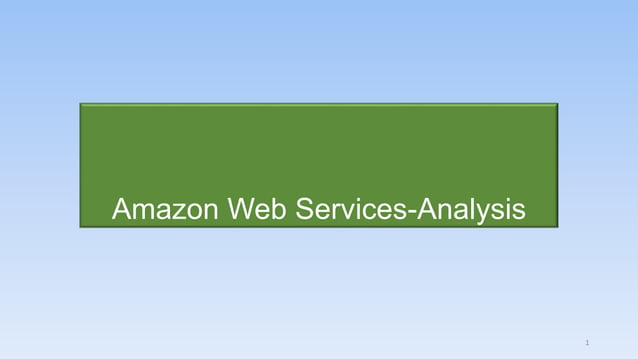 Aws business model analysis | PPT