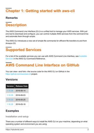 Aws cli | PDF