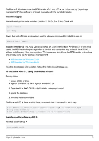 Aws cli | PDF