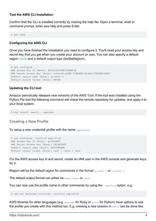 Aws cli | PDF