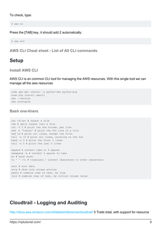 Aws cli | PDF
