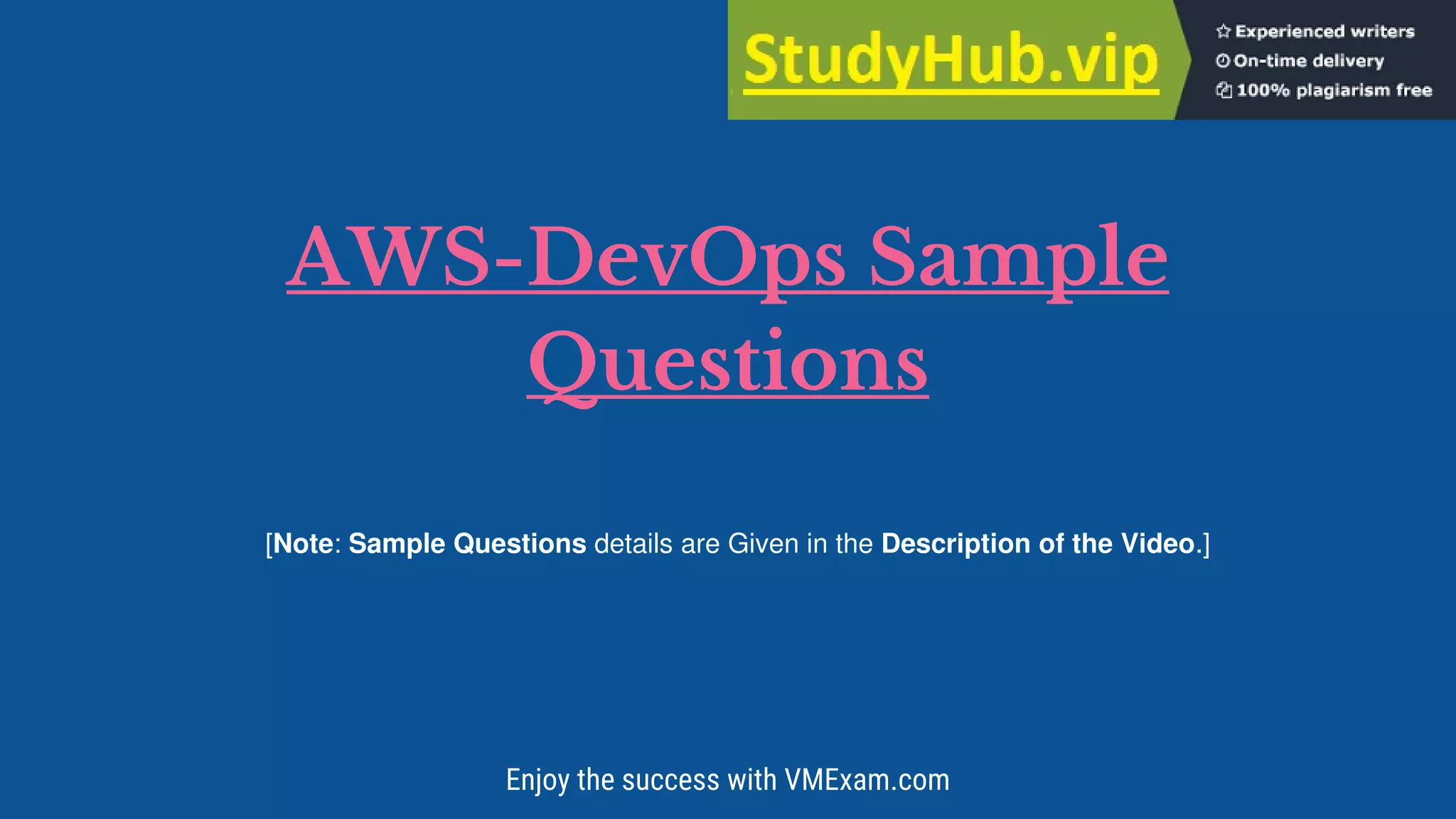AWS-DevOps (DOP-C01) Certification Study Guide | PPT