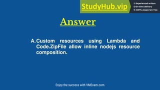 AWS-DevOps (DOP-C01) Certification Study Guide | PDF