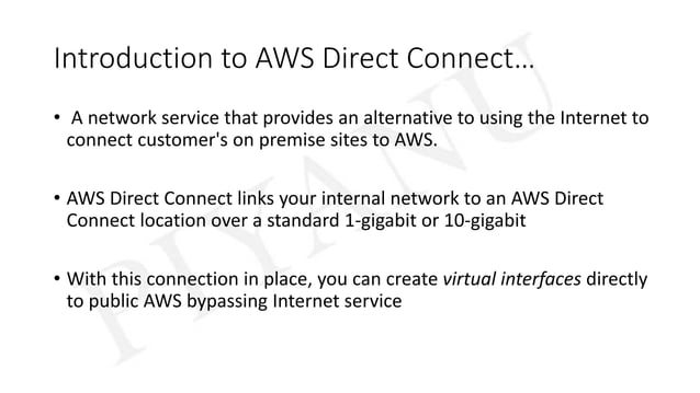 AWS DirectConnect fundamentals | PPTX
