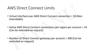 AWS DirectConnect fundamentals | PPTX