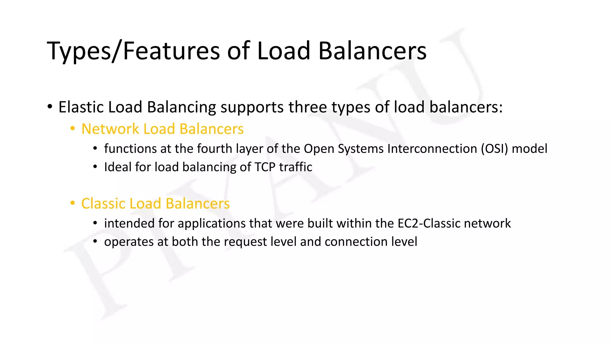 AWS ELB - Fundamentals | PPTX