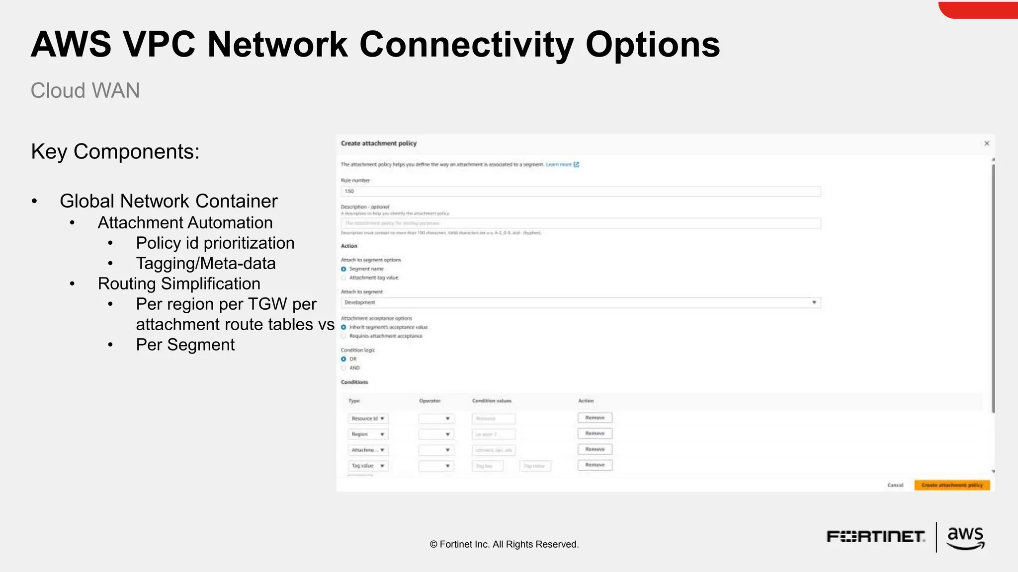 AWS Cloud WAN Intro and Fortinet Use Cases | PPTX