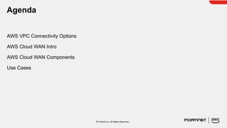 AWS Cloud WAN Intro and Fortinet Use Cases | PPT