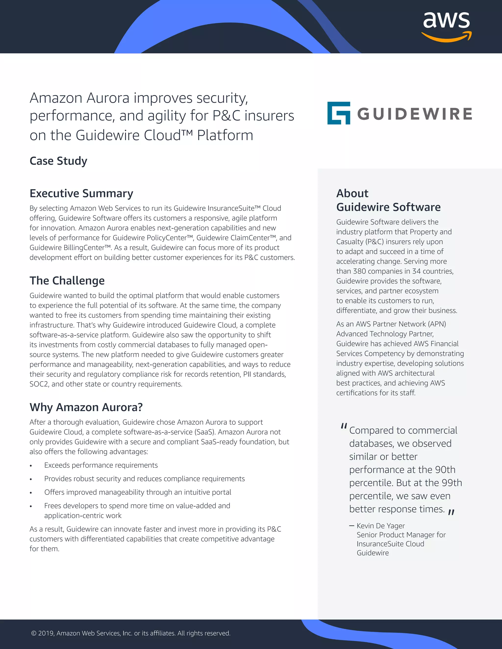 Aws guidewire-case study-final | PDF | Cloud Computing | Internet