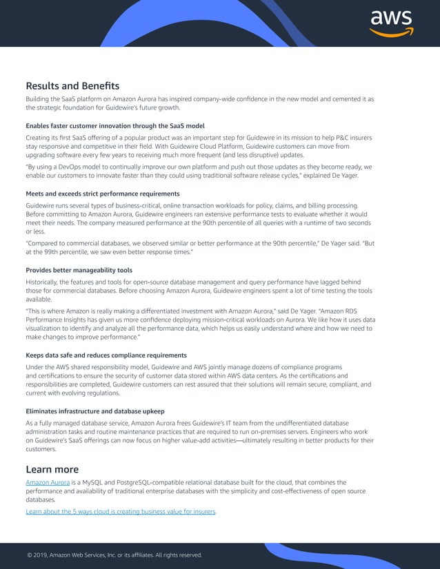 Aws guidewire-case study-final | PDF | Cloud Computing | Internet