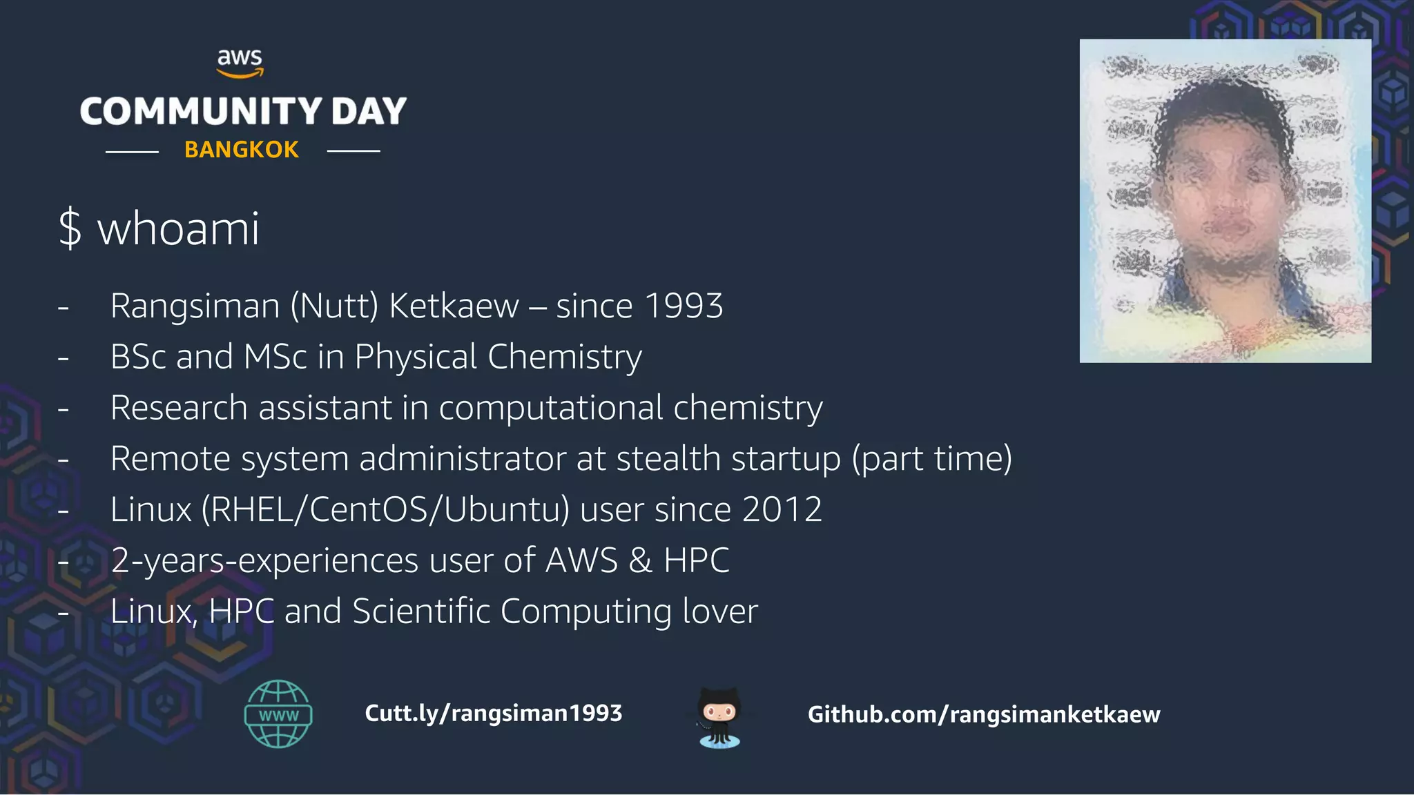 AWS Community Day Bangkok 2019 - How AWS Parallel Cluster can ... AWS Community Day Bangkok 2019 - How AWS Parallel Cluster can ...