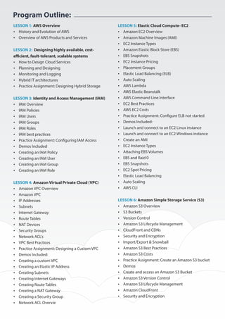 Amazon web services Training | PDF