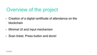 AWS IoT Button and Lambda to power a blockchain project - AWS Serverless Web Day | PPT