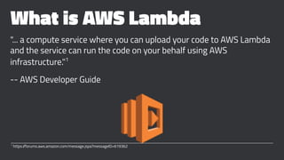 Matt Chung (Independent) - Serverless application with AWS Lambda | PPT