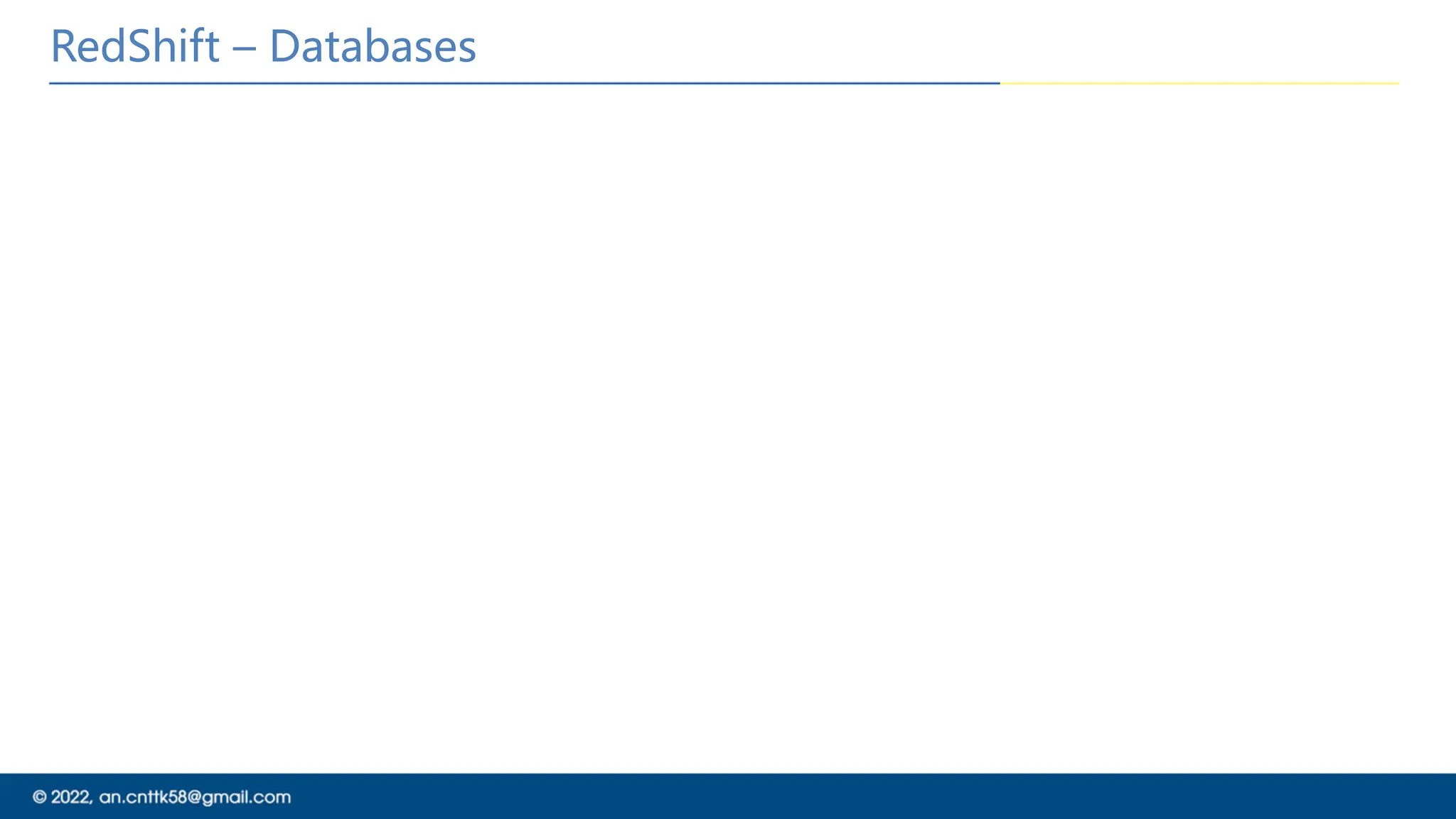 AWS-RedShift The Fundamental for beginner | PPTX