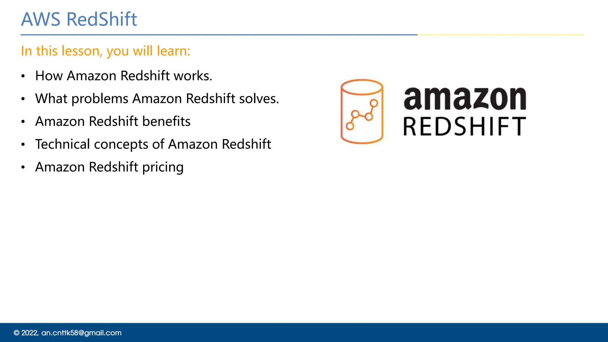 AWS-RedShift The Fundamental for beginner | PPTX