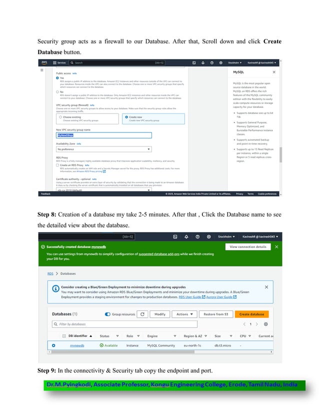 Working with AWS Relational Database Instances | PDF