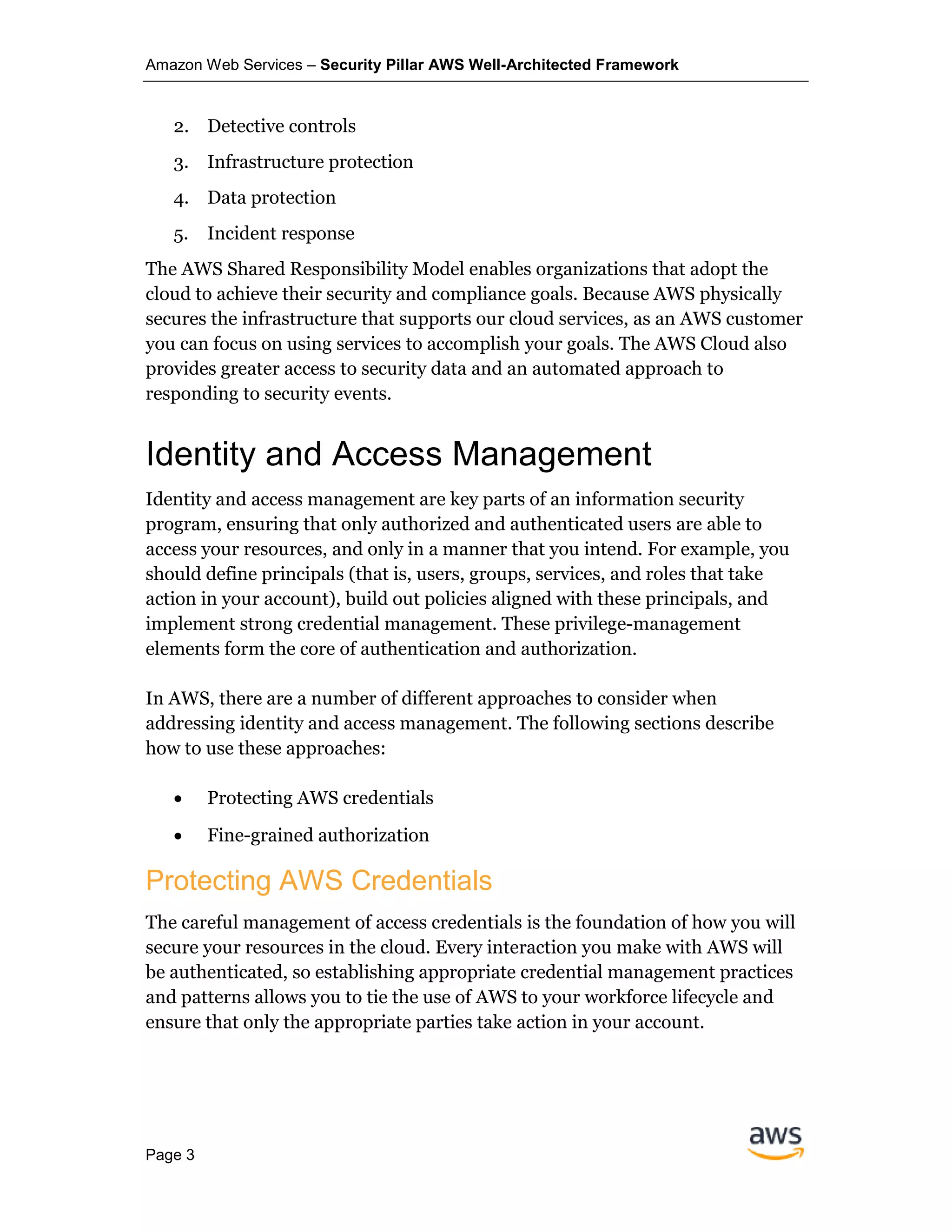 Aws security-pillar | PDF