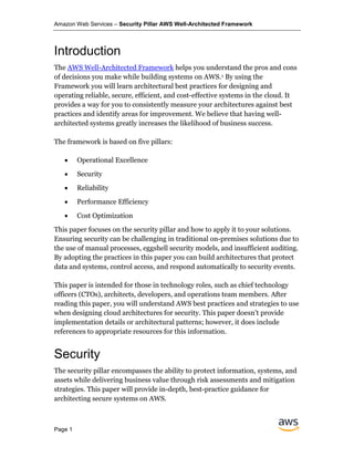 Aws security-pillar | PDF