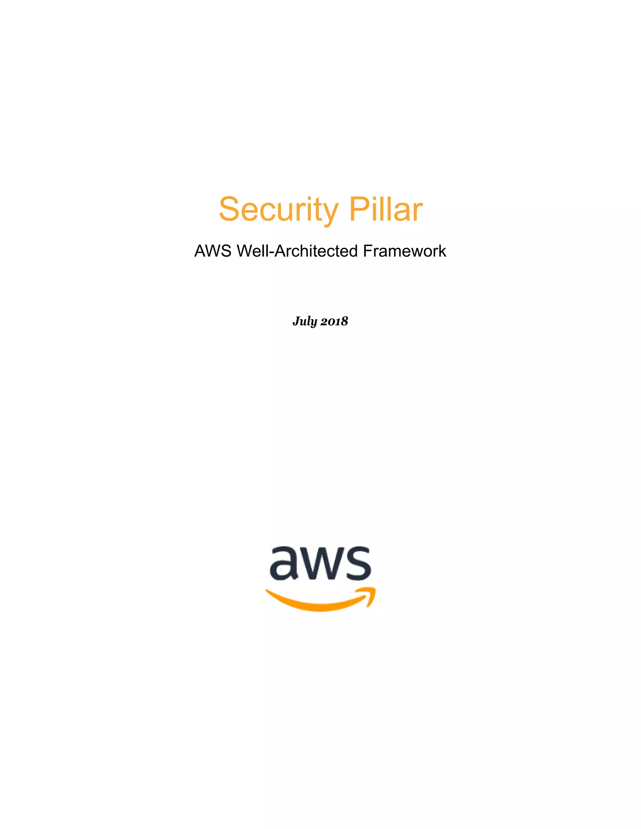 Aws security-pillar | PDF