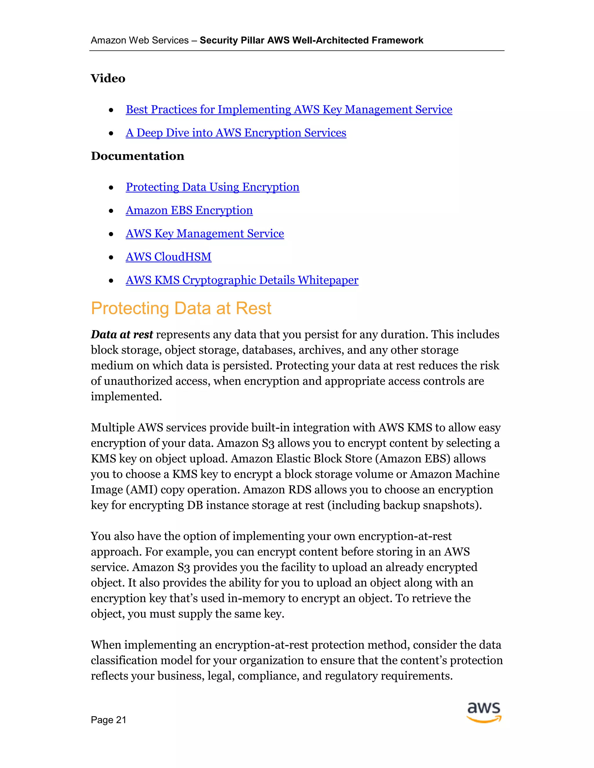 Aws security-pillar | PDF