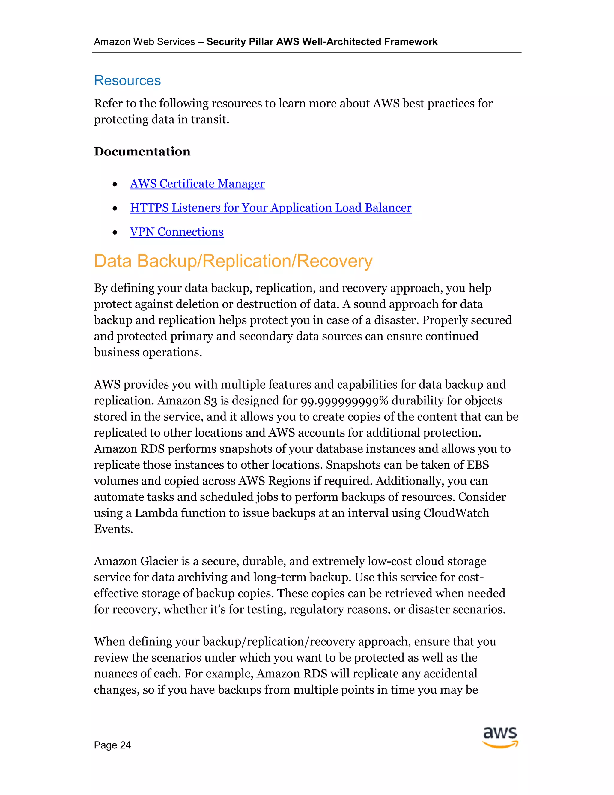 Aws security-pillar | PDF