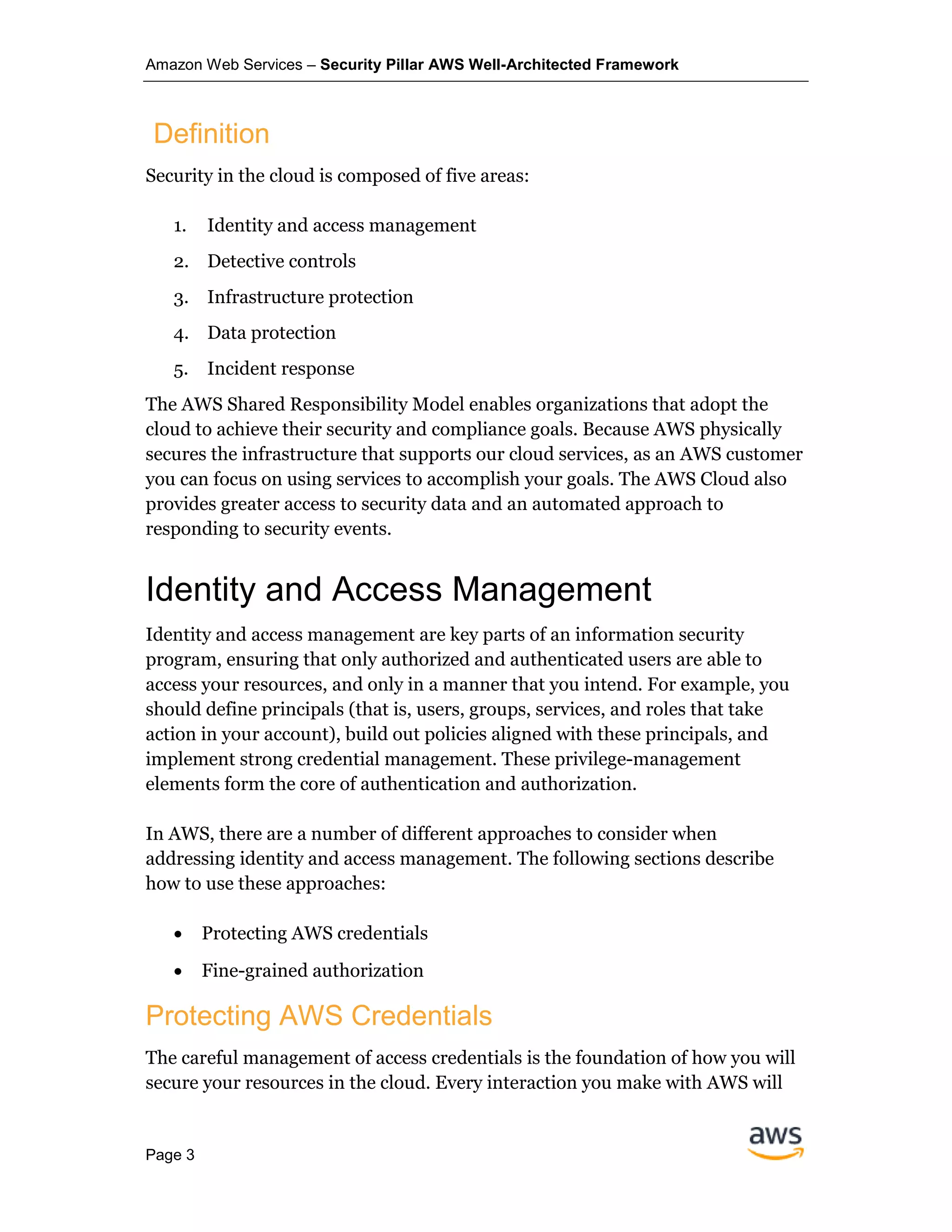 Aws security-pillar | PDF