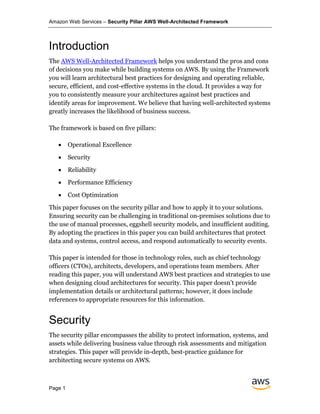 Aws security-pillar | PDF