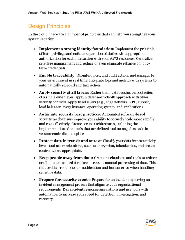Aws security-pillar | PDF