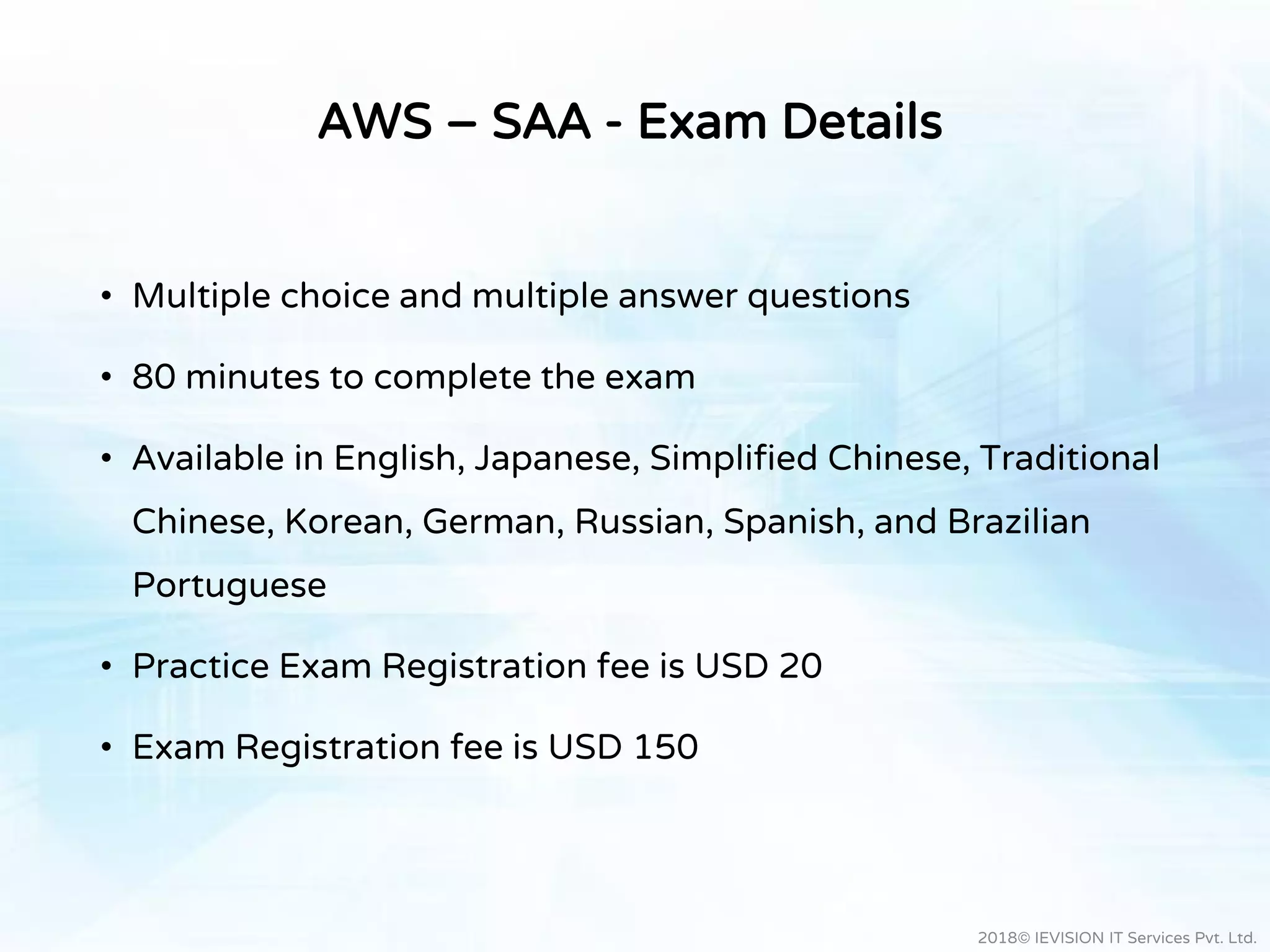 AWS Solution Architect Associate Training Course| AWS Certification ...