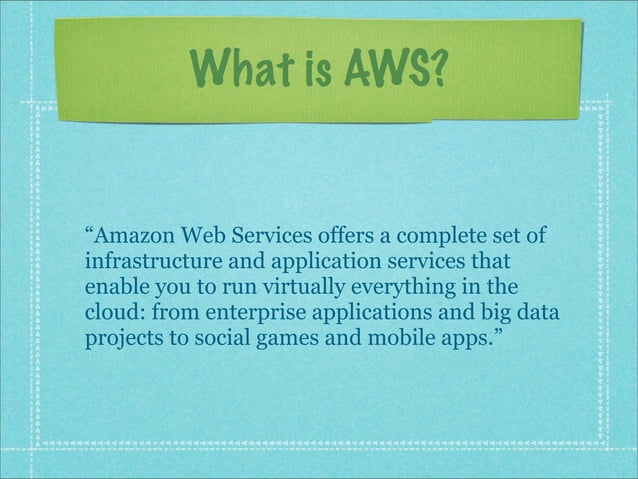 Amazon Web Services | PPT