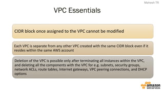 AWS Virtual Private Cloud | PPT