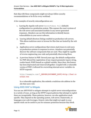 AWS WAF OWASP | PDF