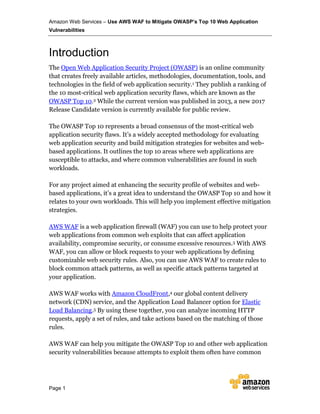 AWS WAF OWASP | PDF