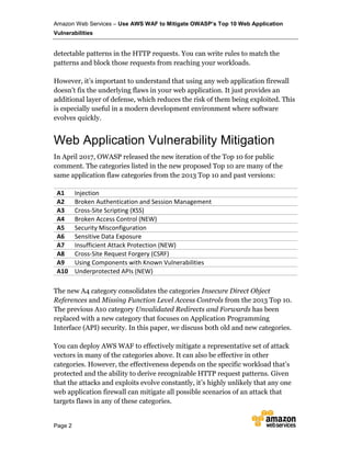 AWS WAF OWASP | PDF