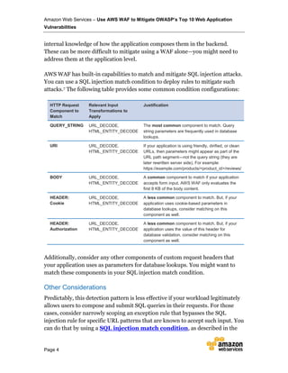 AWS WAF OWASP | PDF