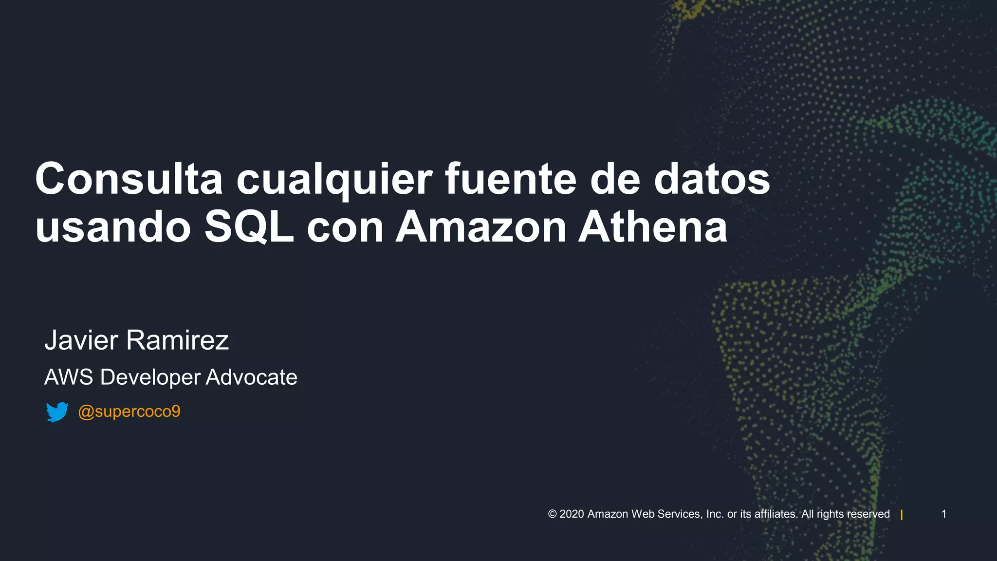 Consulta cualquier fuente de datos usando SQL con Amazon Athena y sus ...