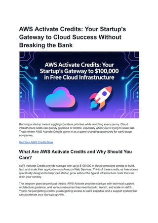 AWS Activate Credits_ Your Startup's Golden Ticket to Cloud Success.pdf